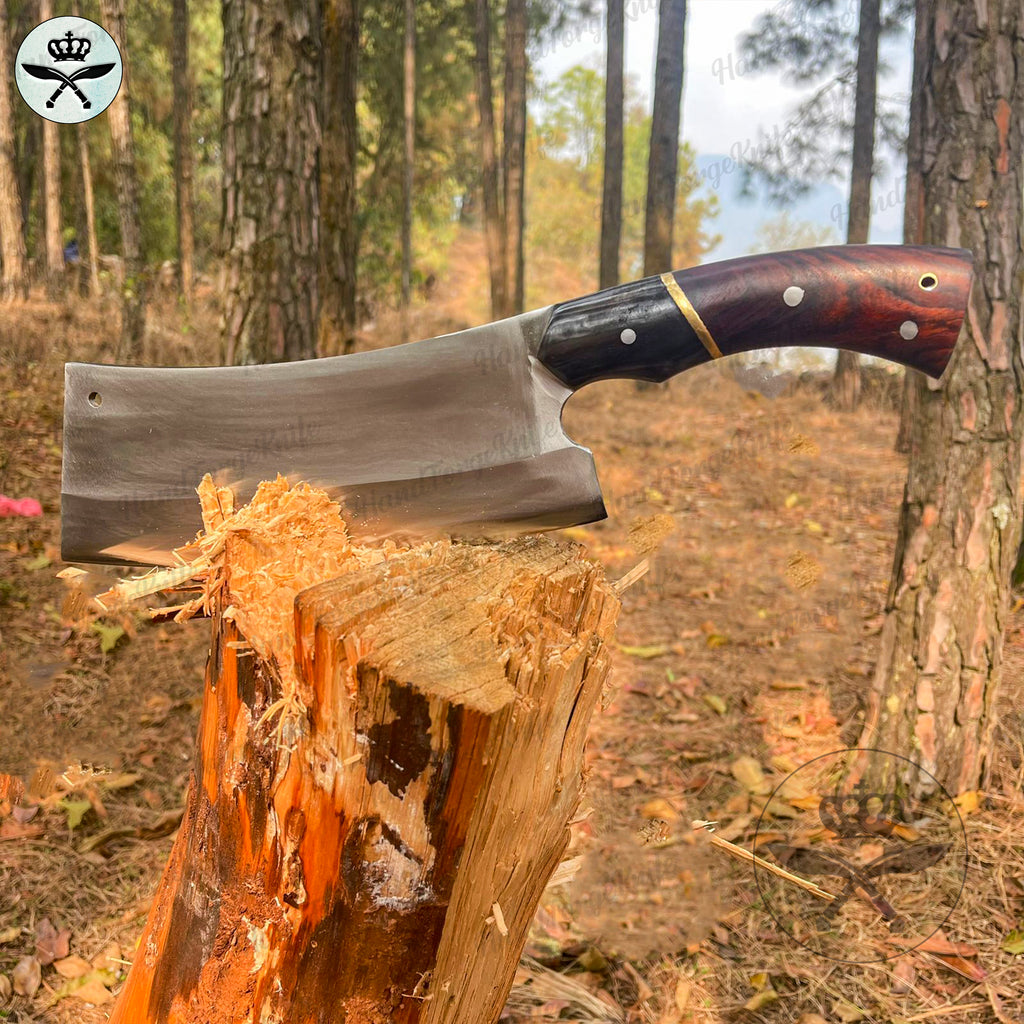 8 Inch Hand forged Custom Chef Knife | Full Tang Khukuri Using blade ...