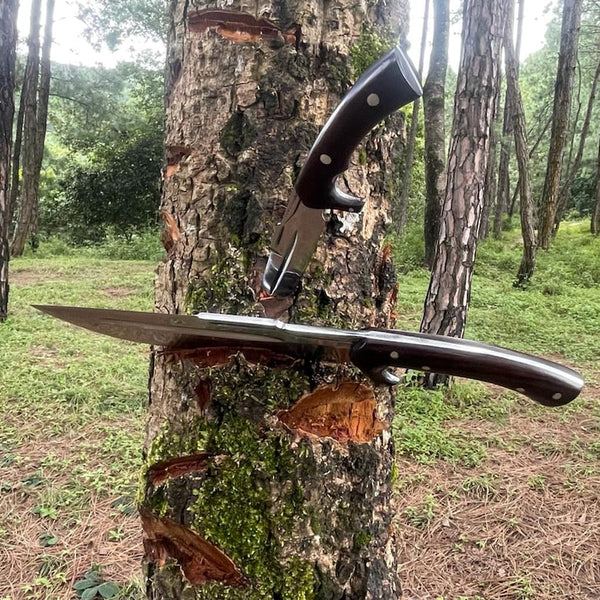 11 Inch Hand Forged Custom Seax knife | Full Tang Khukuri Using blade ...