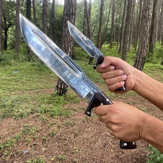 11 Inch Hand Forged Custom Seax knife | Full Tang Khukuri Using blade ...